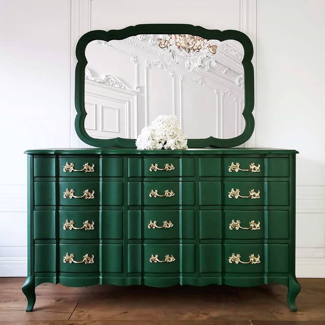 AVAILABLE! Free Shipping! Emerald Green Boudoir Permacraft Vintage ...