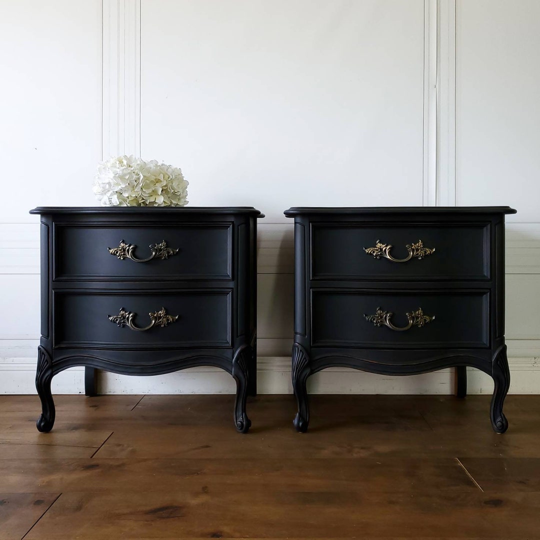 AVAILABLE! Free Shipping! French Provincial Dresser Luxe Black Vintage ...