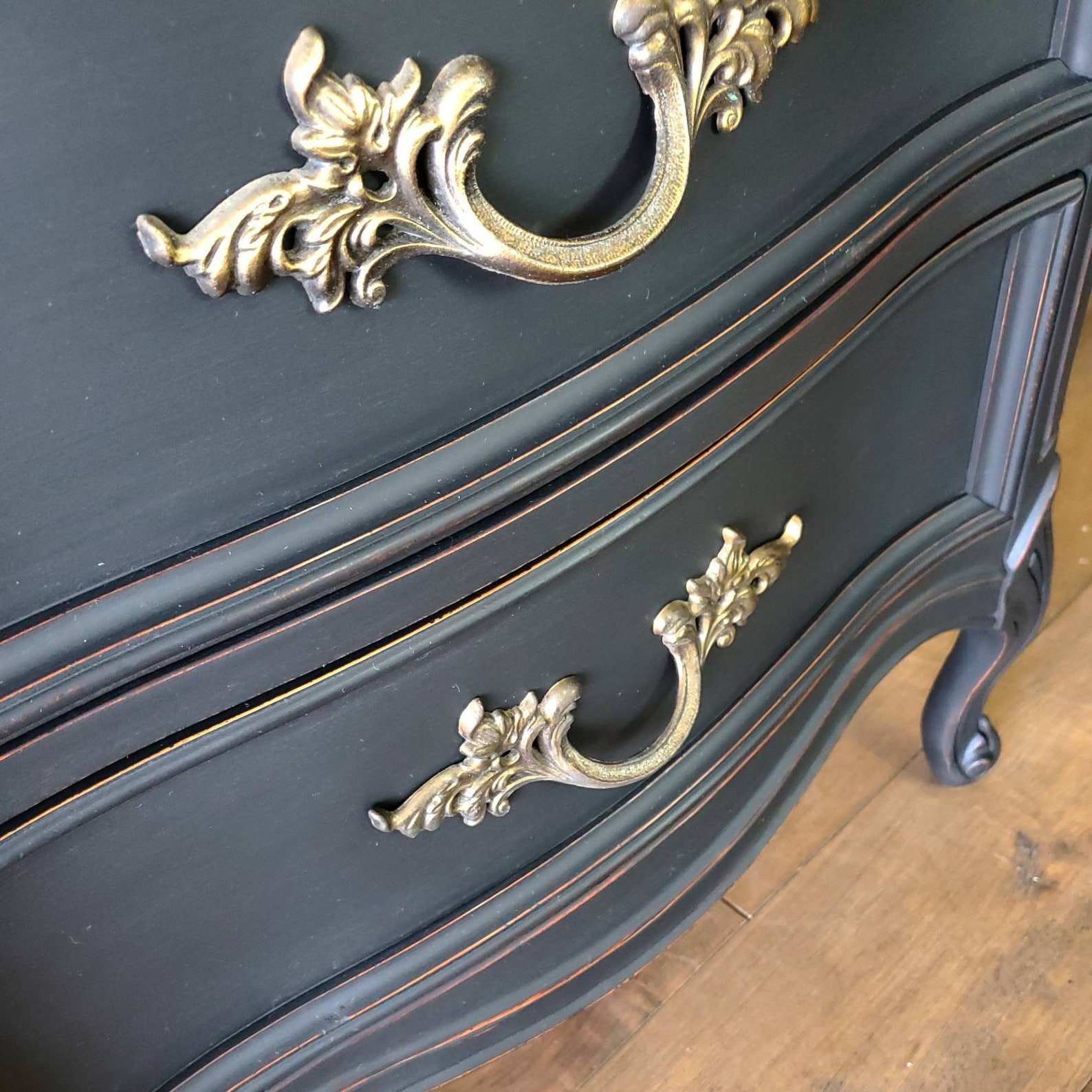 AVAILABLE! Free Shipping! French Provincial Dresser Luxe Black Vintage ...