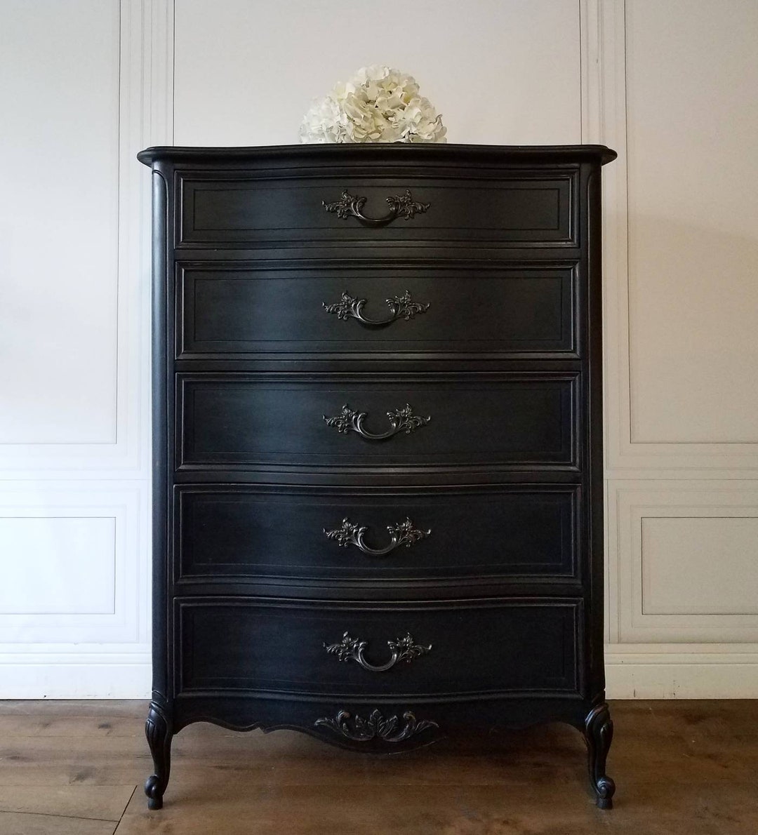 AVAILABLE! Free Shipping! Dixie Boudoir Matte Black Chic Highboy Chest ...