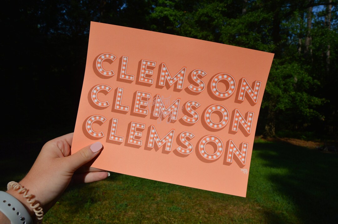 Clemson University 8x10in DIGITAL Print, Clemson Print, Dorm Room Print ...