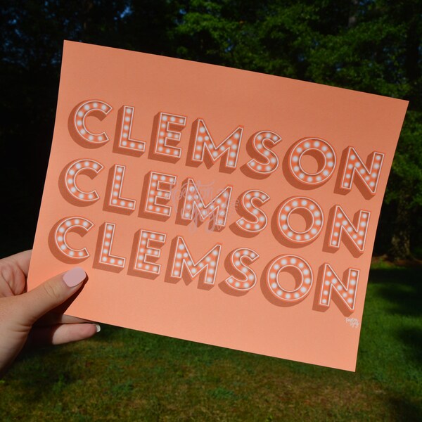 Clemson Art - Etsy