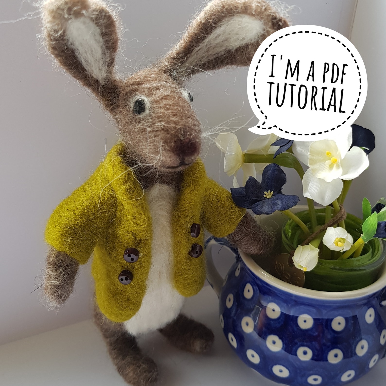 PDF to Make a Posable Hare-printable Needle Felting Tutorial - Etsy UK