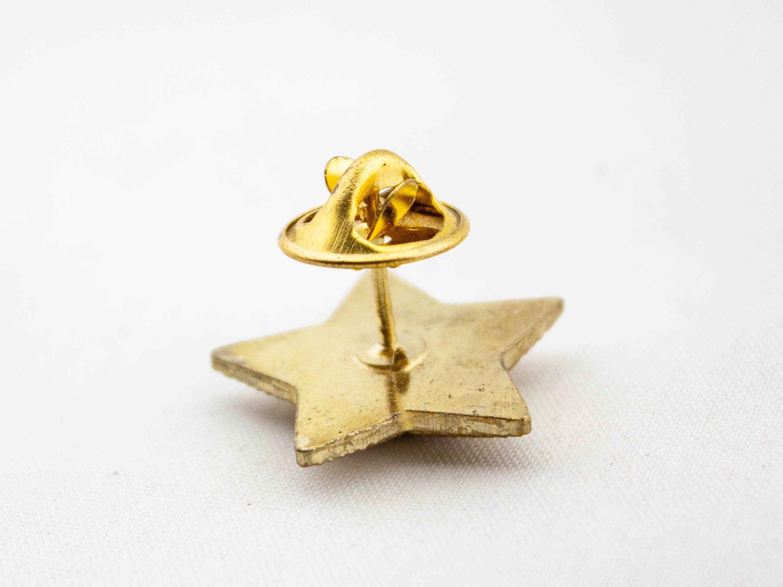 Vintage Gold Tone Textured Metal Pentagon Star Pin Brooch - Etsy