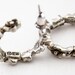 Vintage EH Signed Dark Silver Tone Metal Flower Hoop Earrings - Etsy