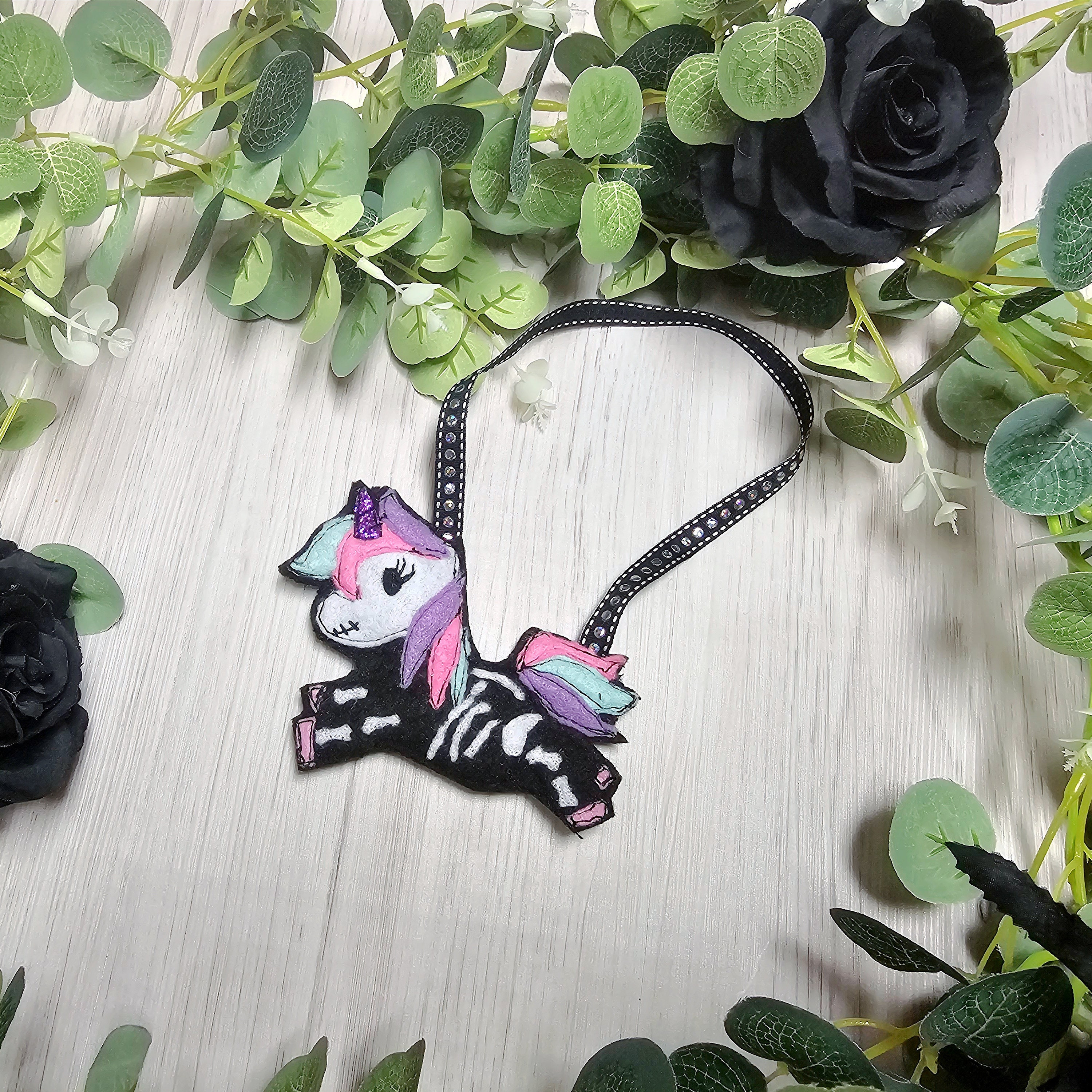 Unicorn Bones Horror Felt Christmas Ornament , Spookycreepy ...