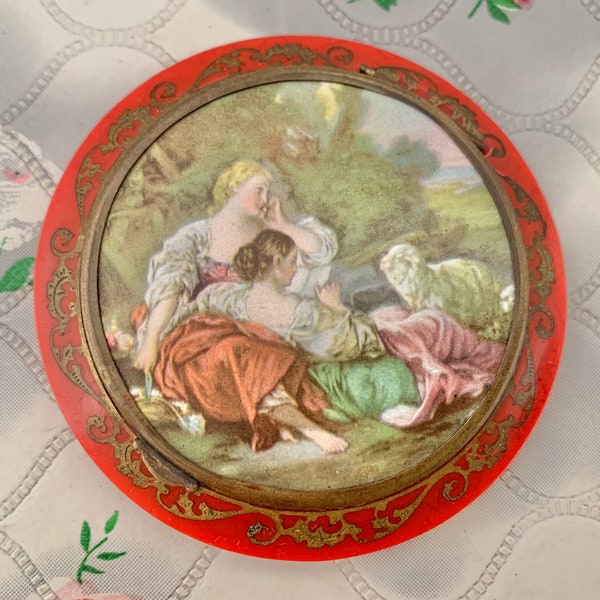 French Enamel Compact - Etsy
