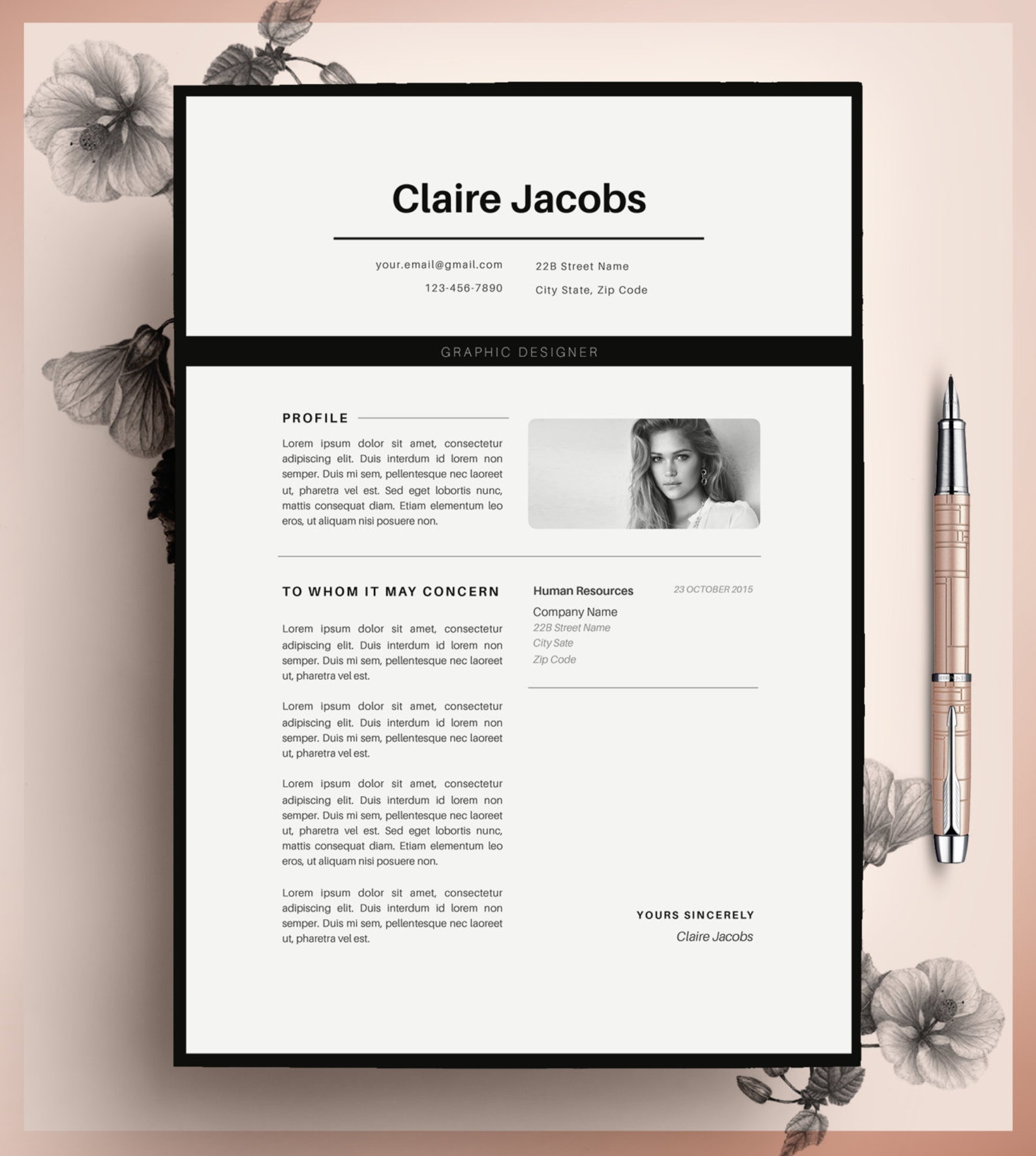 Modèle de CV créatif, modèle de CV, téléchargement instantané ...