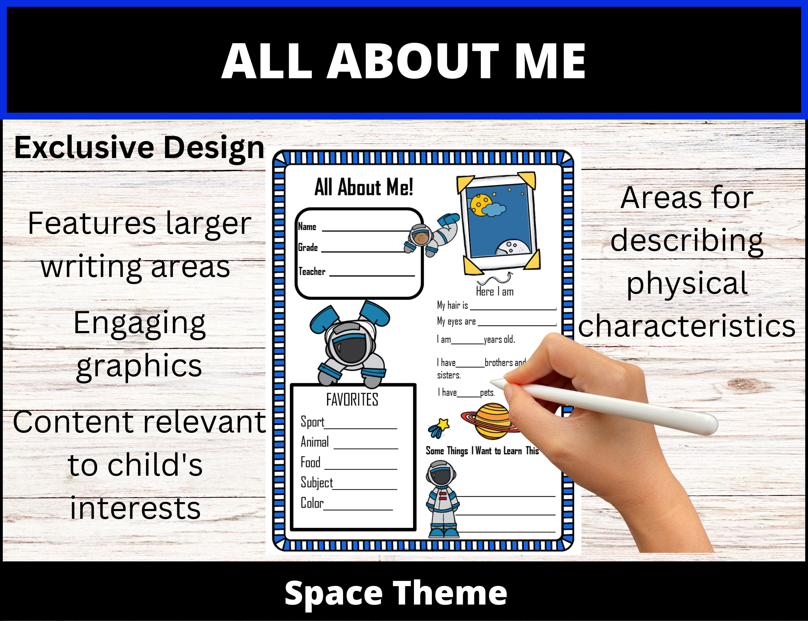 All About Me Worksheets Posters Signs Prek - 1st Back to School ...