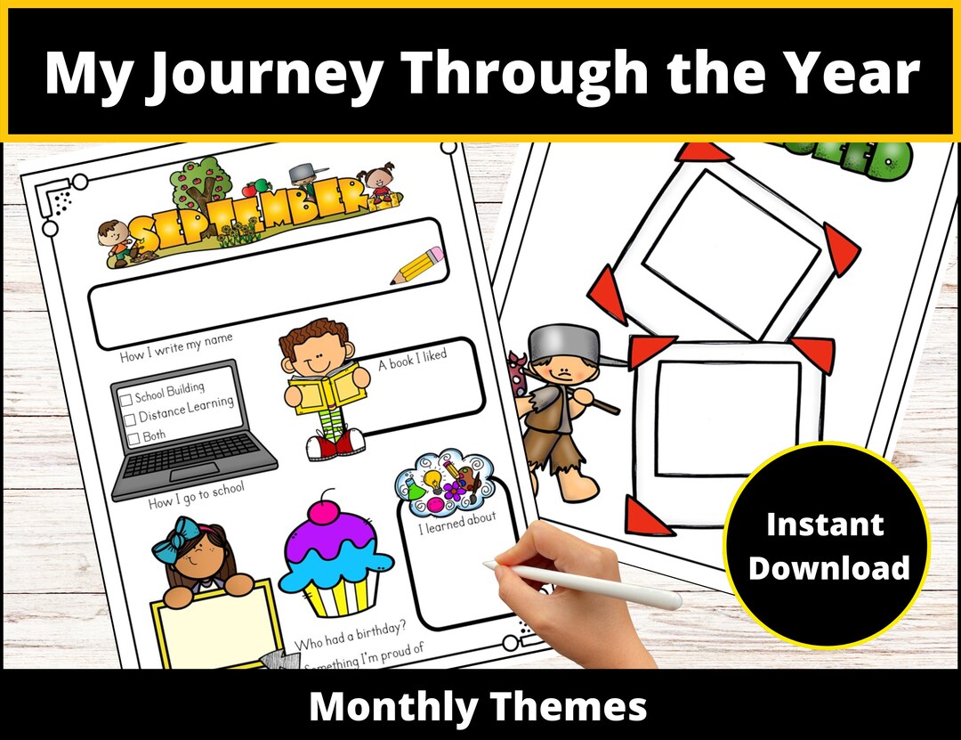 All About Me Year Long Classroom Memory Book | First Day of School ...