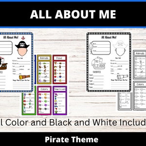 All About Me Worksheets Posters Signs Prek - 1st Back to School ...