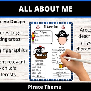 All About Me Worksheets Posters Signs Prek - 1st Back to School ...