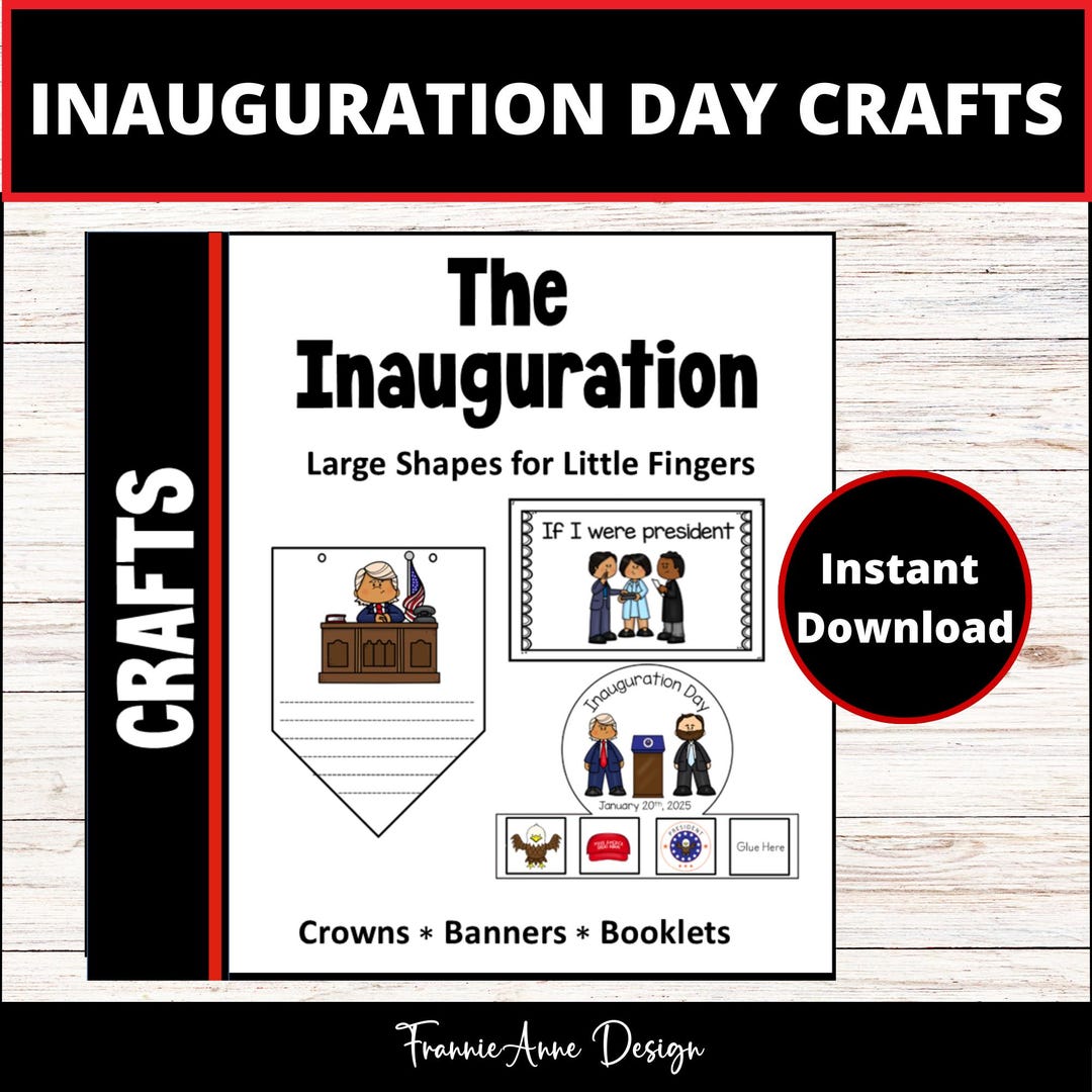 Inauguration Day 2025 Printable Crafts for Kids Crowns, Banners and ...
