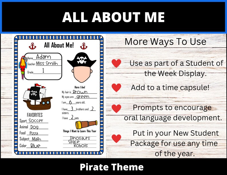 All About Me Worksheets Posters Signs Prek 1st Back to School ...