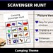 Camping Scavenger Hunt for Kids Family Camping Activity Instant ...