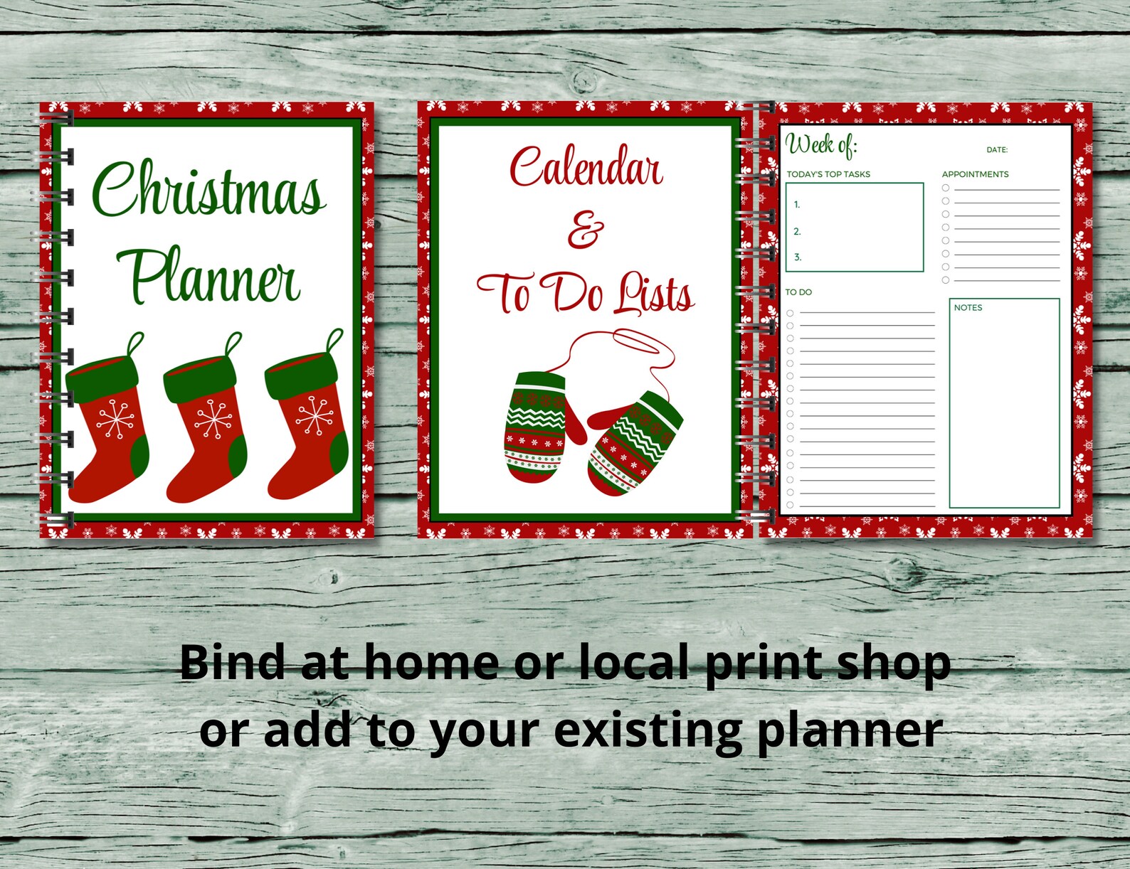 Christmas Planner Printable: Holiday Organizer, Gift List, Budget (PDF ...