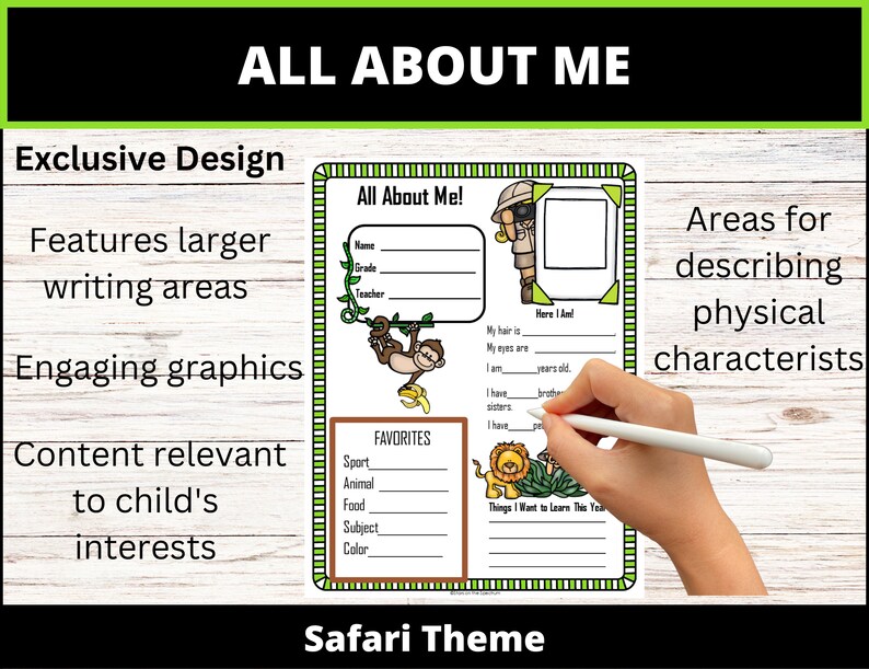All About Me Worksheets/posters Prek - 1st Back to School Activities ...