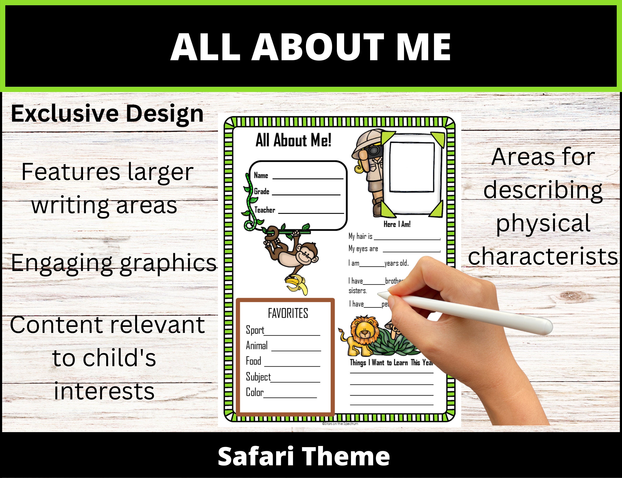 All About Me Worksheets/posters Prek - 1st Back to School Activities ...