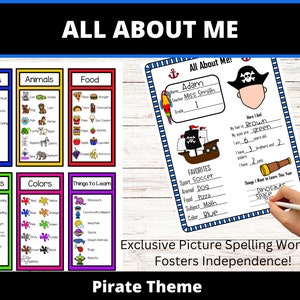 All About Me Worksheets Posters Signs Prek - 1st Back to School ...