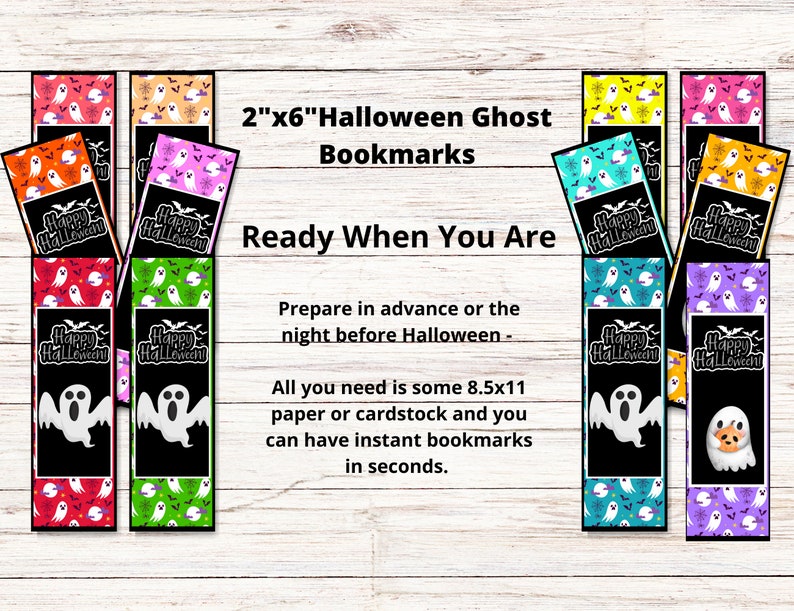 Printable Halloween Bookmarks for Kids, Halloween Printables for ...