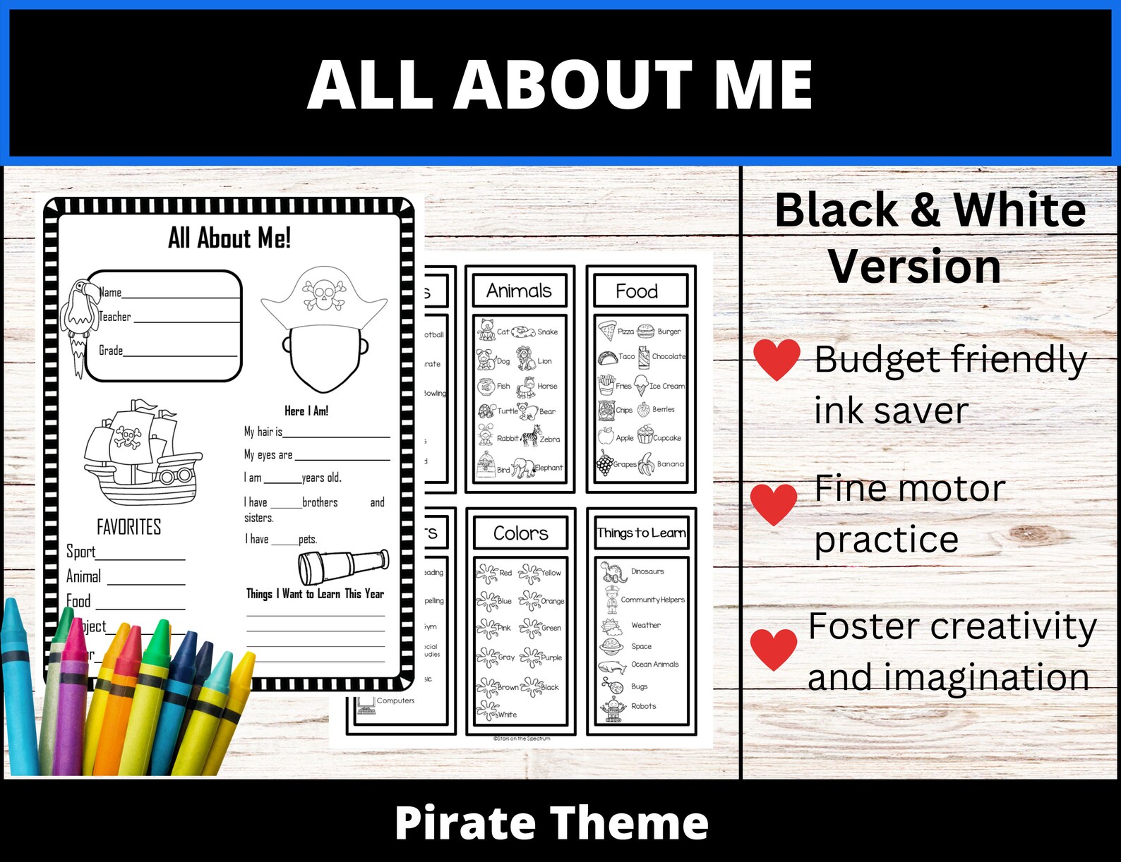 All About Me Worksheets Posters Signs Prek 1st Back to School ...