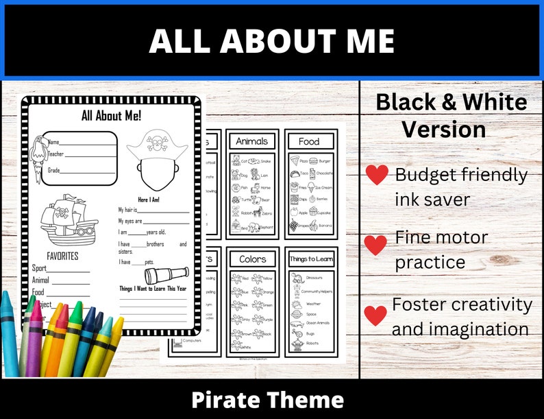 All About Me Worksheets Posters Signs Prek 1st Back to School ...