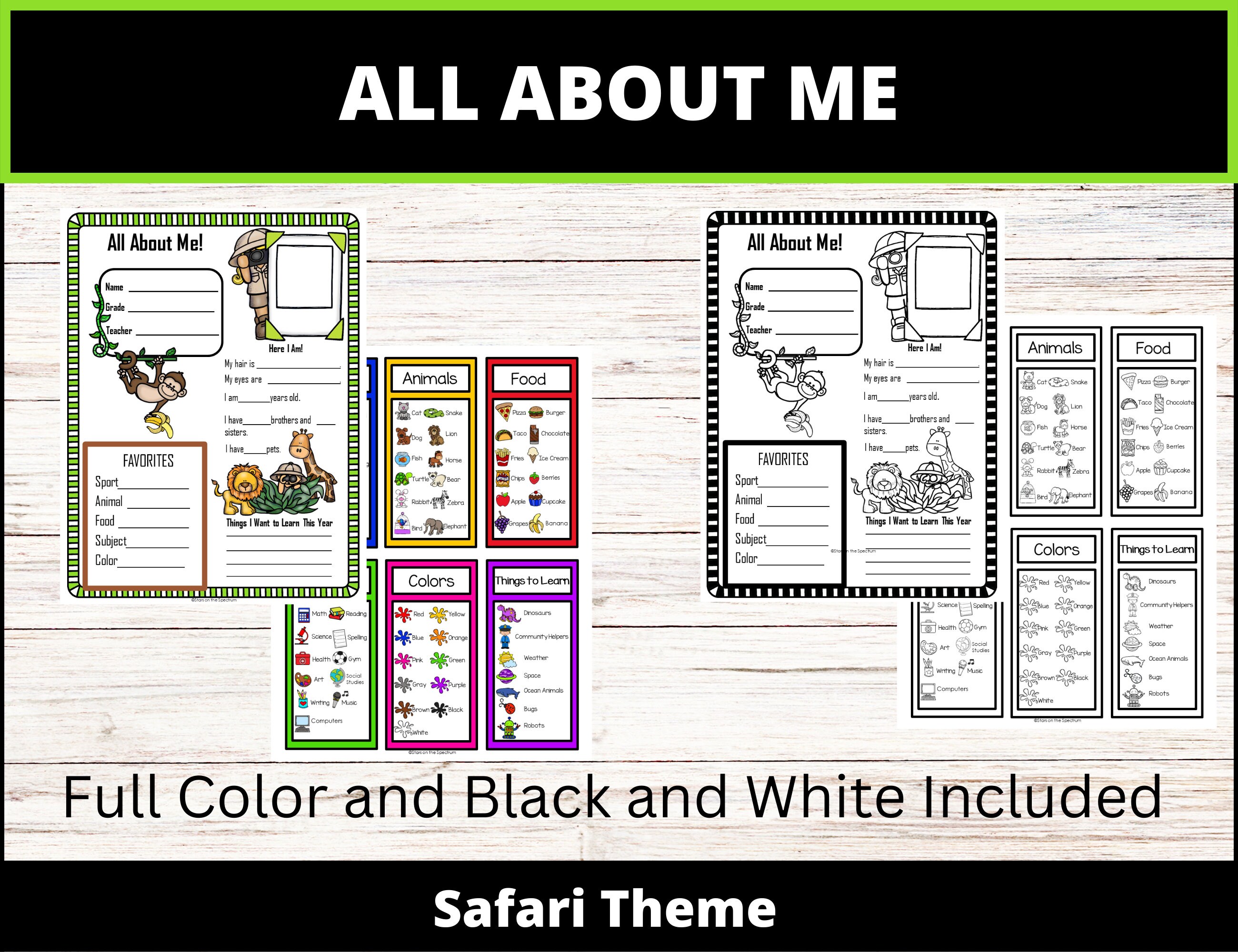 All About Me Worksheets/posters Prek - 1st Back to School Activities ...