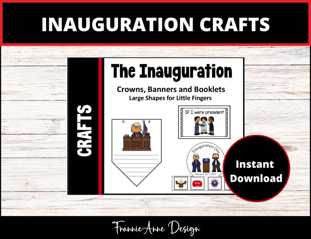 Inauguration Day 2025 Printable Crafts for Kids Crowns, Banners and ...