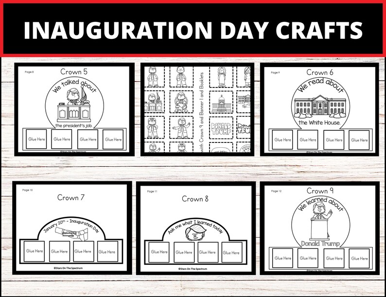 Inauguration Day 2025 Printable Crafts for Kids - Crowns, Banners and ...