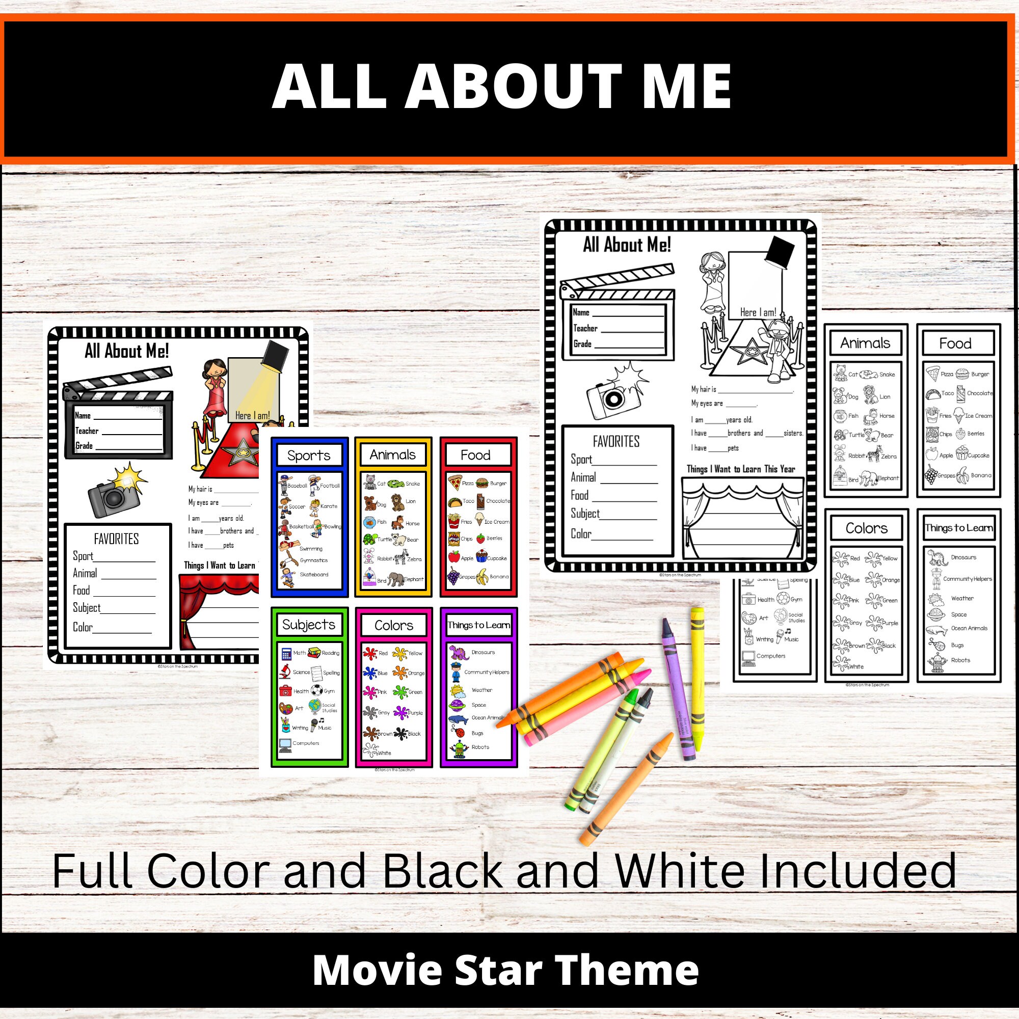 All About Me Worksheets/posters Prek 1st Back to School Activities ...