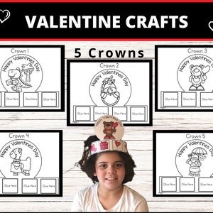 Printable Valentine’s Day Craft Pack for Kids (ages 4-8) | DIY Crowns ...