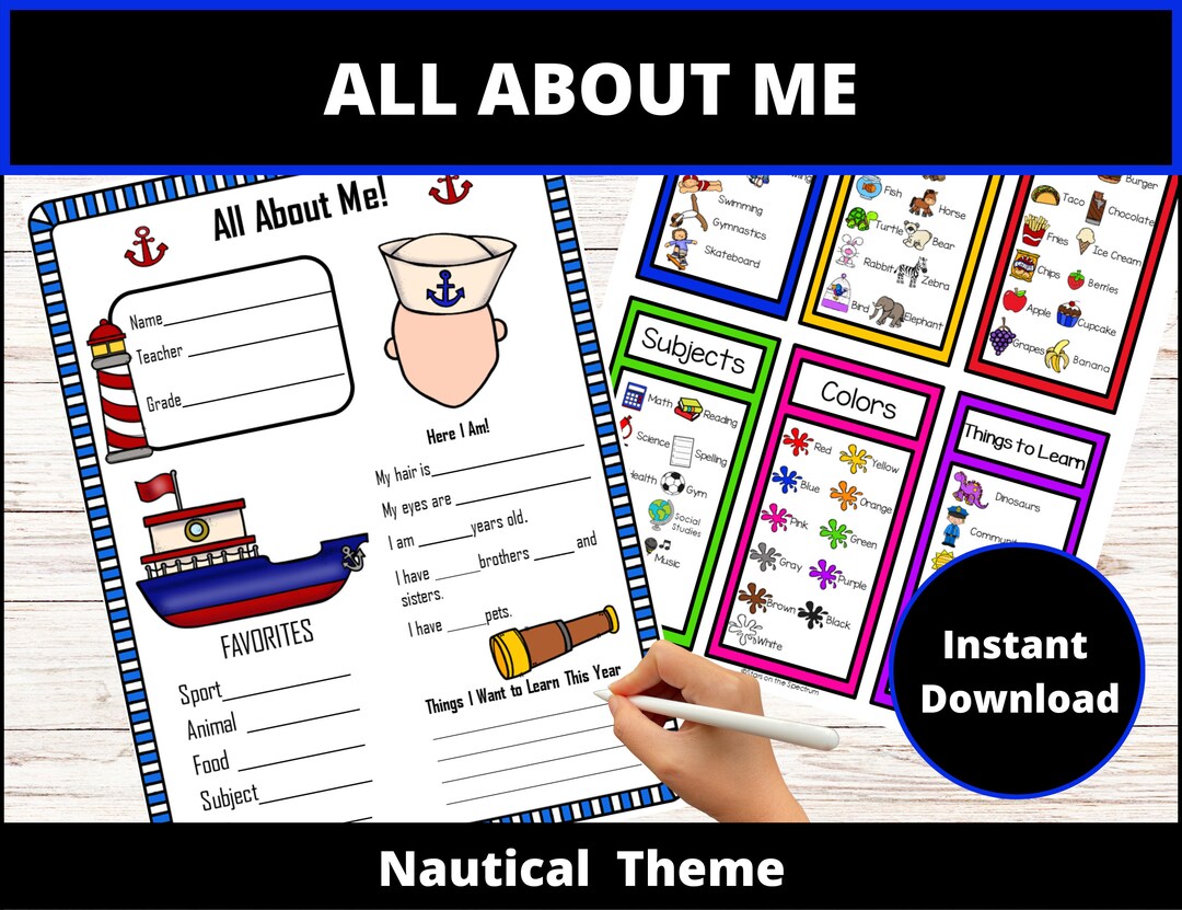 All About Me Worksheets Posters Signs Prek - 1st Back to School ...