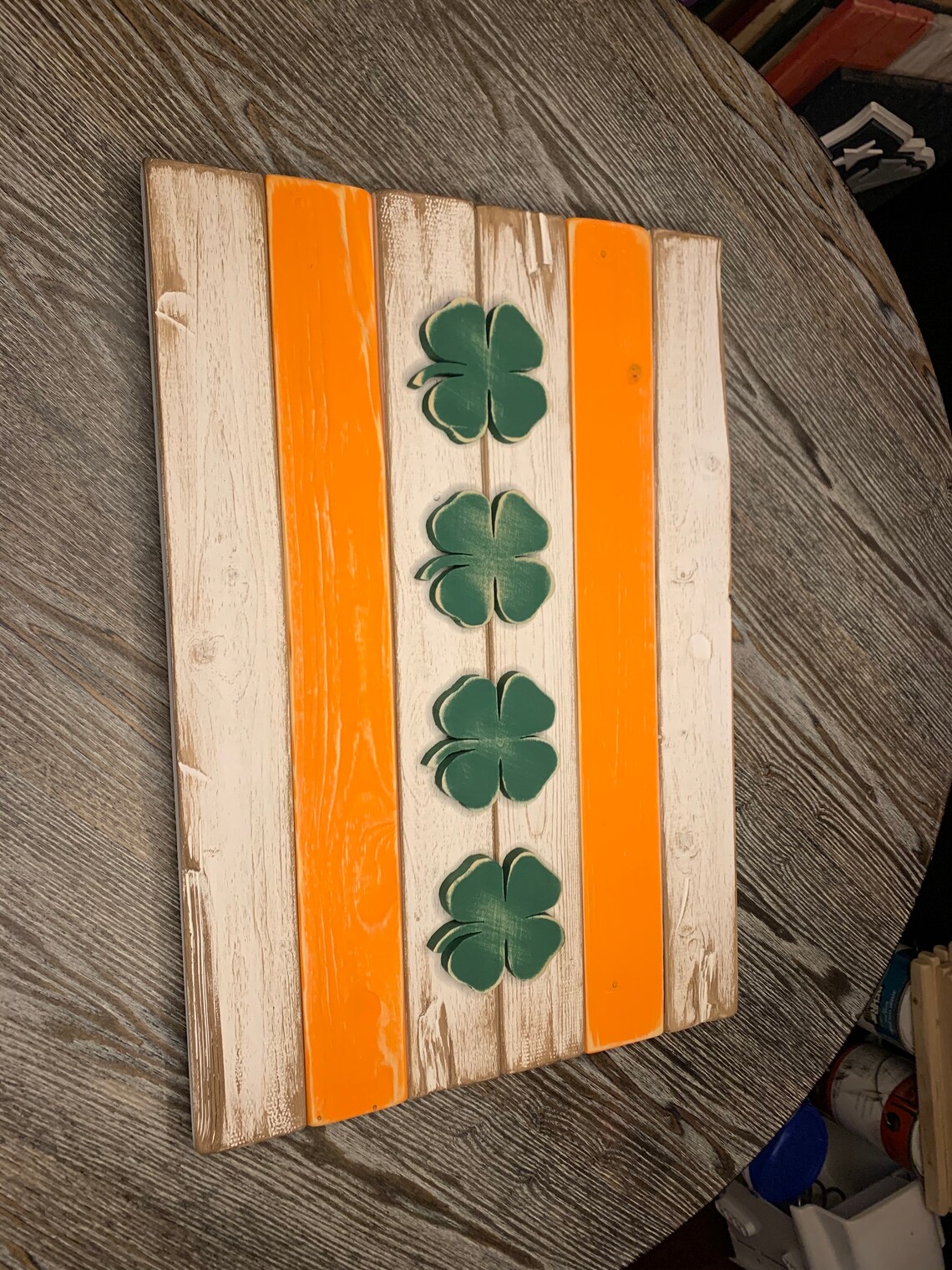 24 X 16.5 / Chicago Irish / Rustic Wooden Chicago Irish Flag / | Etsy