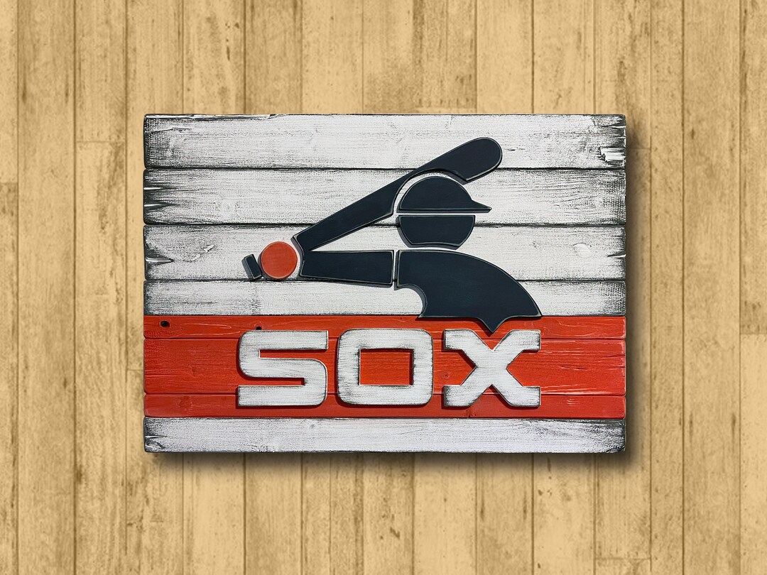 Chicago White Sox Rustic Wooden Wall Wall Decor / Rustic Chicago White ...
