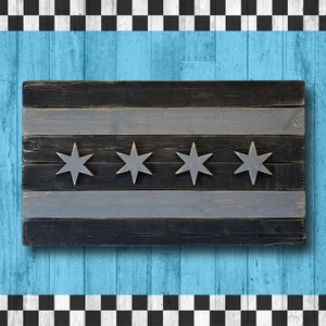 Chicago Police Rustic Flag / Rustic Chicago Police Flag / Chicago ...