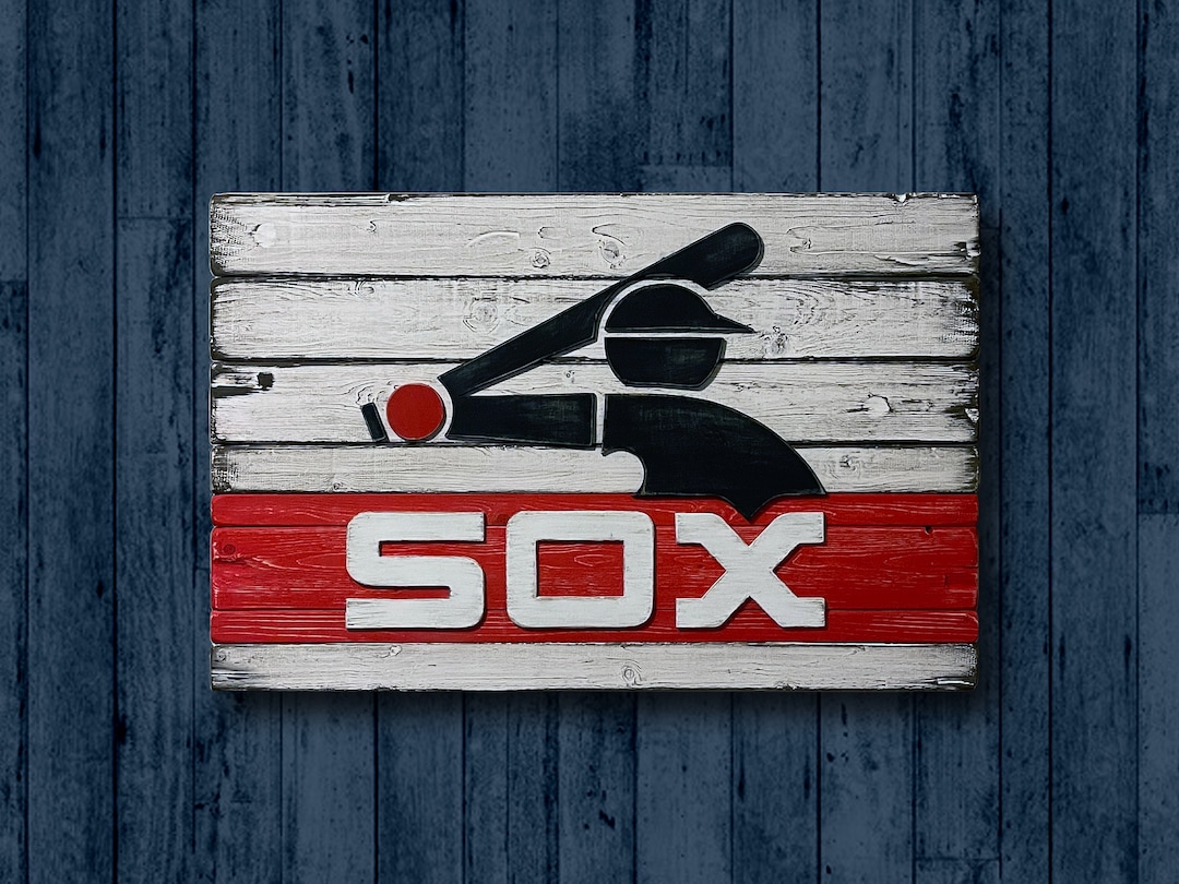 Chicago White Sox Rustic Wooden Wall Wall Decor / Rustic Chicago White ...