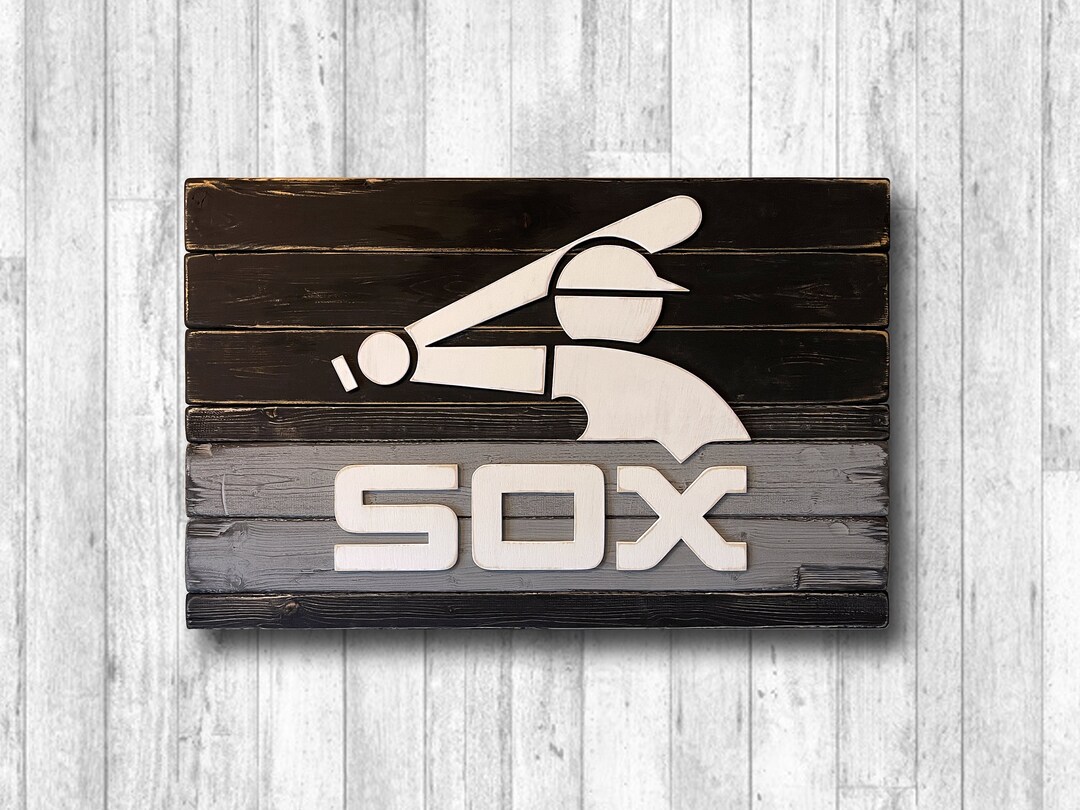 Chicago White Sox Rustic Wooden Wall Wall Decor / Rustic Chicago White ...