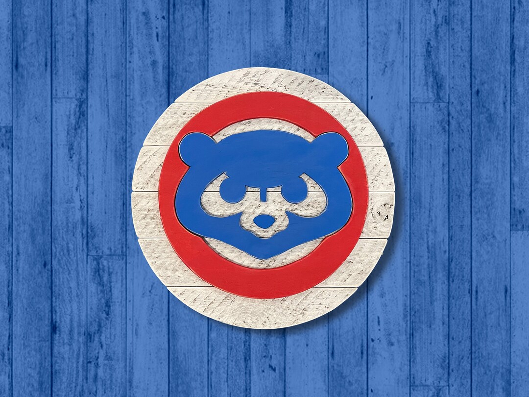 Chicago Cubs Rustic Wooden Wall Decor / Chicago Cubby Bear Barnwood ...