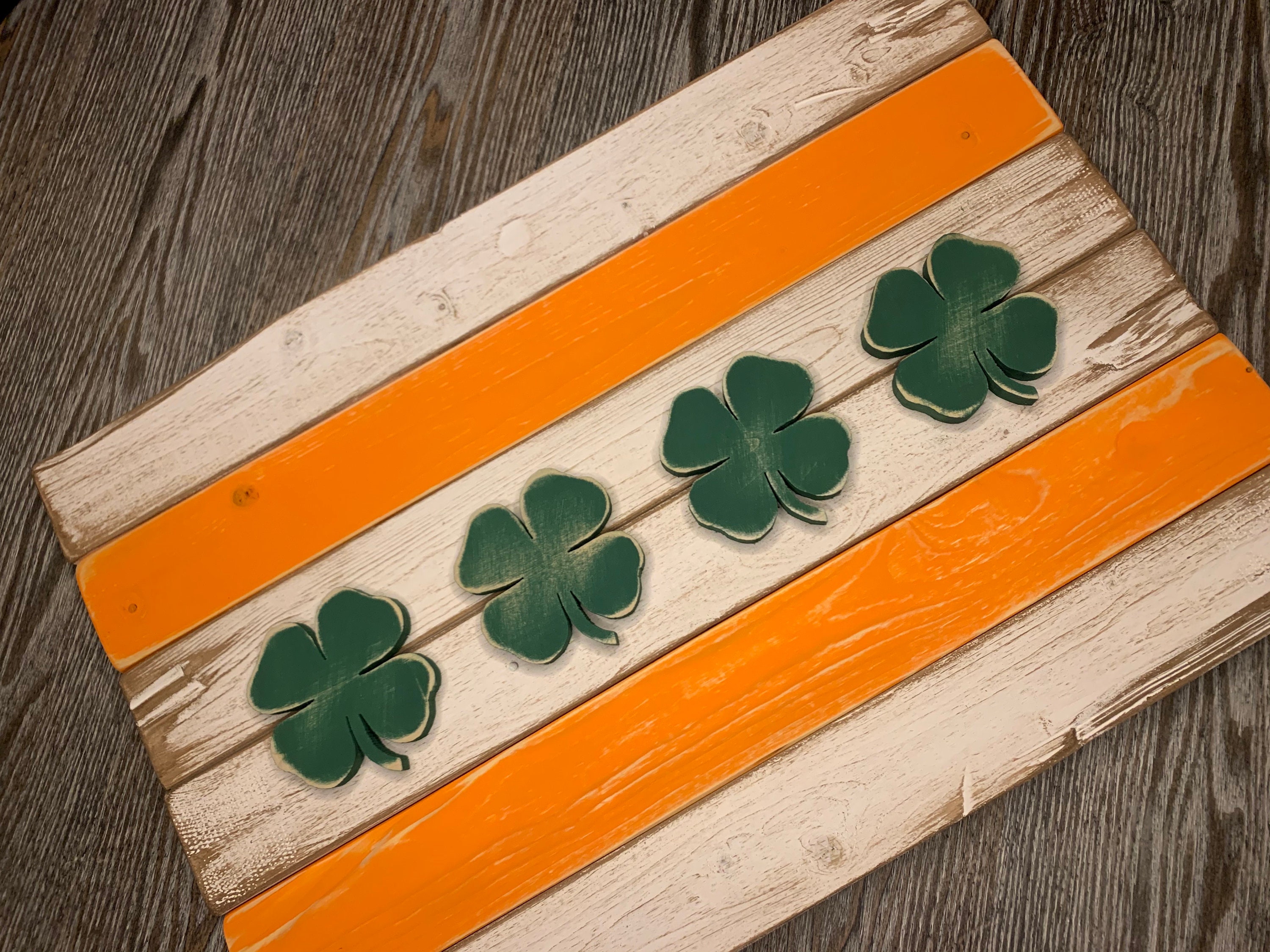 24 X 16.5 / Chicago Irish / Rustic Wooden Chicago Irish Flag / | Etsy