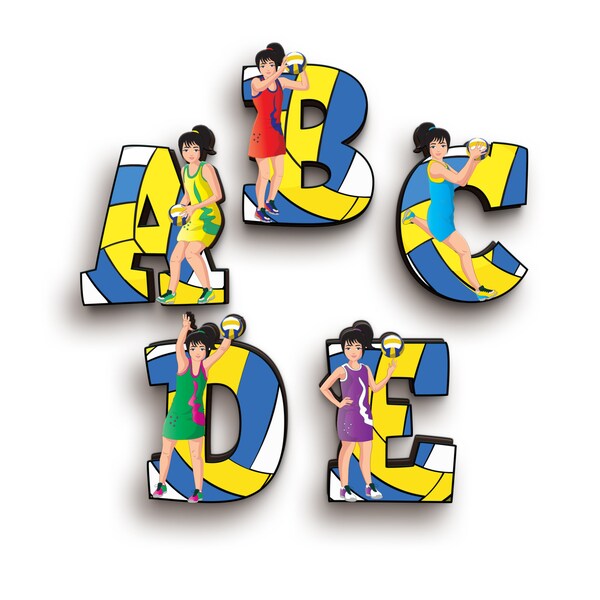 Netball Name Letters - Etsy New Zealand