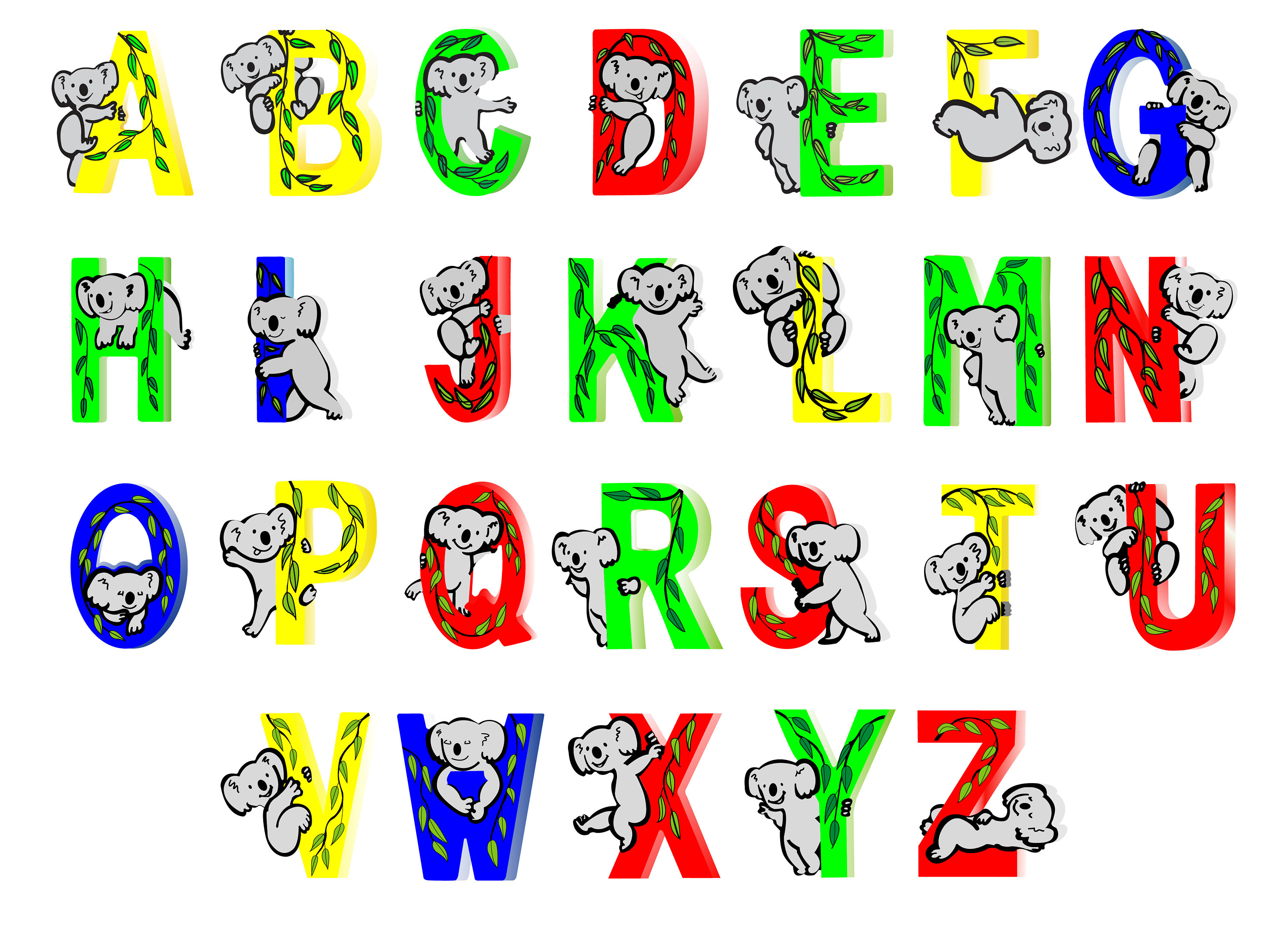 Nursery Wooden Letters Koala Letters Wood Name Letters - Etsy Australia
