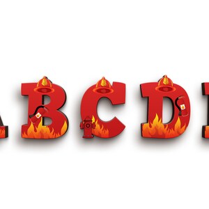 Firefighter Fireman Firewoman Font Wooden Letters Wood - Etsy