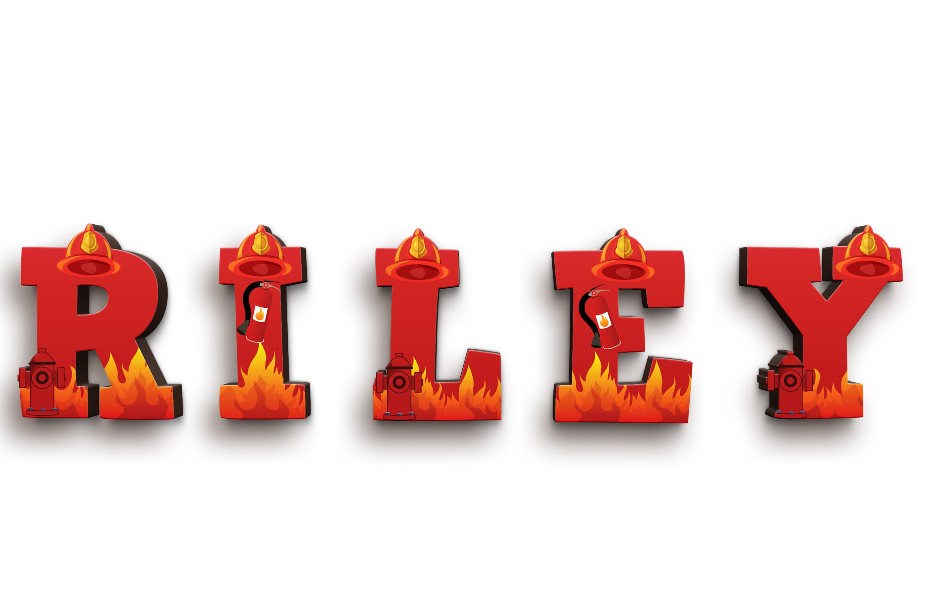 Firefighter Fireman Firewoman Font Wooden Letters Wood - Etsy