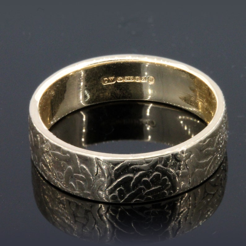 9ct Gold Handcrafted Celtic Ring With Edinburgh Scottish King Charles ...