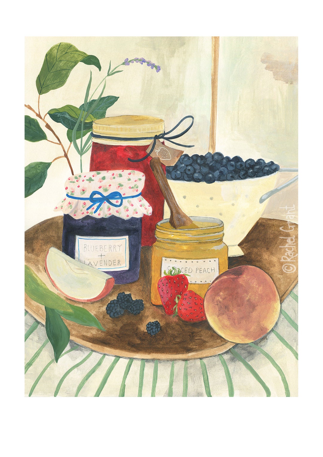 Jam Making Art Print by Rachel Grant | A4 - Etsy