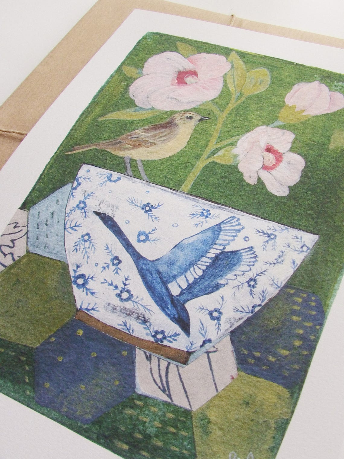 Swan Bowl Art Print by Rachel Grant | A4 - Etsy
