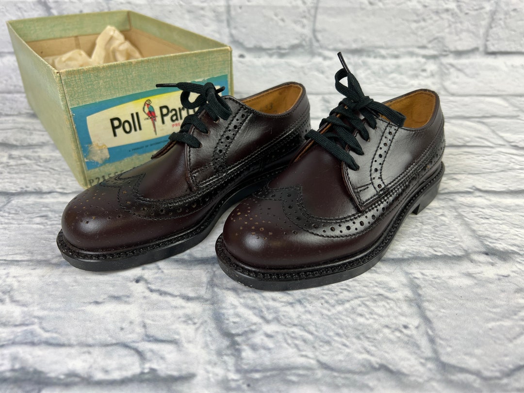 Vintage Child Shoes Poll Parrot Wing Tip Oxfords Size 8 1/2 - Etsy