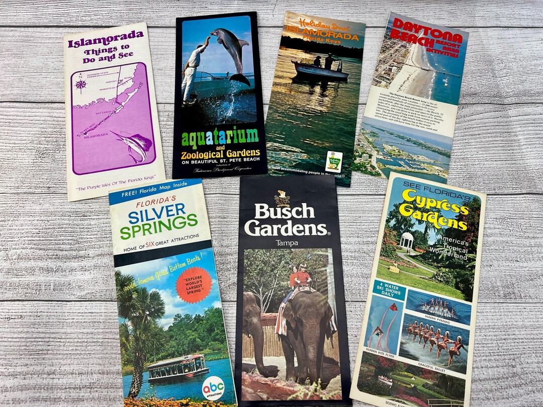 Lot of 7 Vintage 1970s Florida Tourism Brochures - Etsy