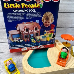 Vintage Little People Swimming Pool Set Original Box JGC - Etsy