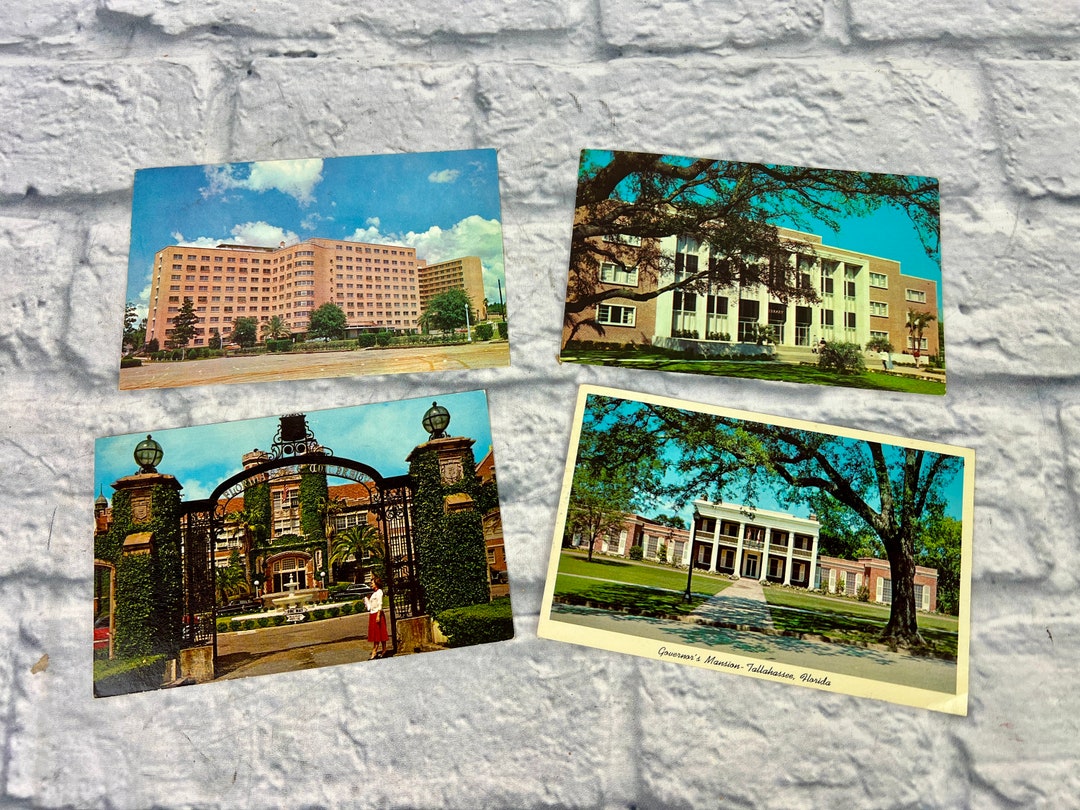 Vintage 1962-1965 Florida State Tallahassee Postcards Used - Lot of 4 ...